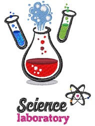 Science Laboratory Embroidery Design | EmbroideryDesigns.com