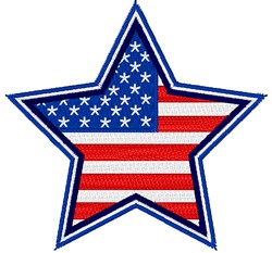 Flag Star Embroidery Design | EmbroideryDesigns.com