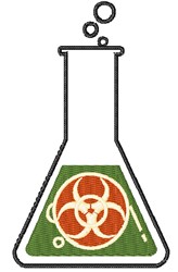 Biohazard Beaker Embroidery Design | EmbroideryDesigns.com