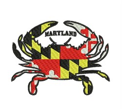 Maryland Crab Embroidery Design | EmbroideryDesigns.com