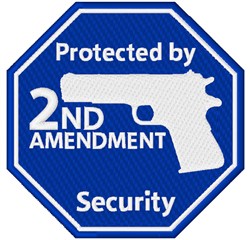 Protected By 2nd Amendment Embroidery Design | EmbroideryDesigns.com
