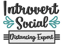 Introvert Embroidery Design | EmbroideryDesigns.com