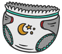 Nighttime Diaper Embroidery Design | EmbroideryDesigns.com