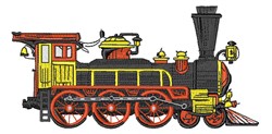 Train Engine Embroidery Design | EmbroideryDesigns.com