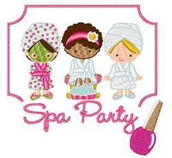 Spa Party Embroidery Design | EmbroideryDesigns.com