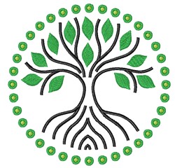 Tree And Roots Outline Embroidery Design | EmbroideryDesigns.com