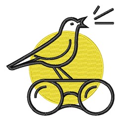 Birdwatcher Outline Embroidery Design | EmbroideryDesigns.com