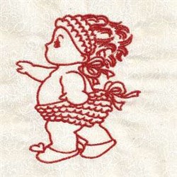 Redwork Baby Embroidery Design | EmbroideryDesigns.com