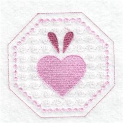 Candlewick Heart Coasters Embroidery Design | EmbroideryDesigns.com