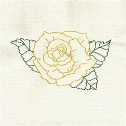Rose Outline Embroidery Design | EmbroideryDesigns.com