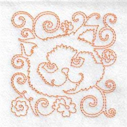 Continuous Line Cat Embroidery Design | EmbroideryDesigns.com