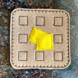 Felt Waffle Embroidery Design | EmbroideryDesigns.com