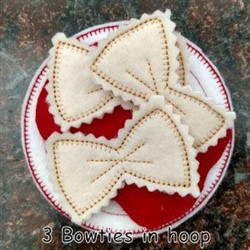 Felt Bowtie Pasta Embroidery Design | EmbroideryDesigns.com