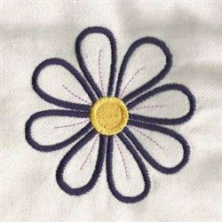 Daisy Outline Embroidery Design | EmbroideryDesigns.com