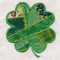 Applique Shamrock Embroidery Design | EmbroideryDesigns.com