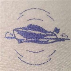 Free Nautical Speedboat Embroidery Design | EmbroideryDesigns.com