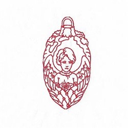 Redwork Christmas Angel Decoration Embroidery Design ...