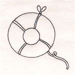 Summer Floatie Outline Embroidery Design | EmbroideryDesigns.com