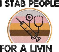 I Stab People Embroidery Design | EmbroideryDesigns.com