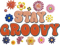 Stay Groovy Embroidery Design | EmbroideryDesigns.com