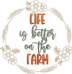 Farm Life Embroidery Design | EmbroideryDesigns.com