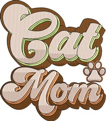 Cat Mom Embroidery Design | EmbroideryDesigns.com