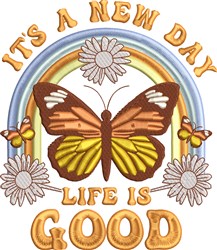 It's A New Day Embroidery Design | EmbroideryDesigns.com