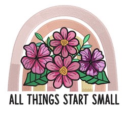 All Things Start Small Embroidery Design | EmbroideryDesigns.com