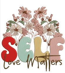 Self Love Embroidery Design | EmbroideryDesigns.com