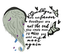 Goodbyes Embroidery Design | EmbroideryDesigns.com