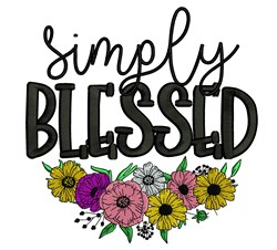 Simply Blessed Embroidery Design | EmbroideryDesigns.com