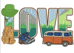 Love Camping Embroidery Design | EmbroideryDesigns.com