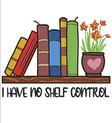 No Shelf Control Embroidery Design | EmbroideryDesigns.com