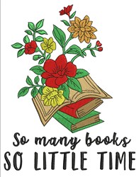 So Many Books Embroidery Design | EmbroideryDesigns.com