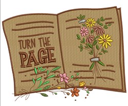 Turn The Page Embroidery Design | EmbroideryDesigns.com