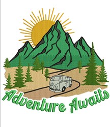 Adventure Awaits Embroidery Design | EmbroideryDesigns.com