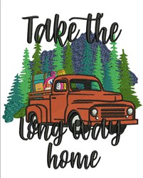Long Way Home Embroidery Design | EmbroideryDesigns.com