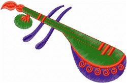 Sitar Embroidery Design | EmbroideryDesigns.com