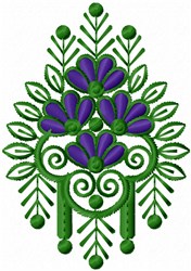 Teardrop Kali Flowers Embroidery Design | EmbroideryDesigns.com