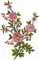 Beautiful Rose Decor Embroidery Design | EmbroideryDesigns.com