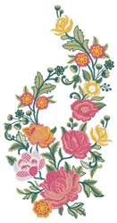 Flower Blooms Embroidery Design | EmbroideryDesigns.com
