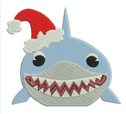 Christmas Shark Embroidery Design | EmbroideryDesigns.com