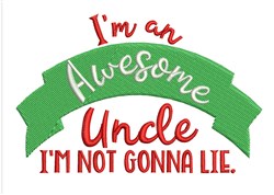 Awesome Uncle Embroidery Design | EmbroideryDesigns.com