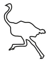 Ostrich Outline Embroidery Design | EmbroideryDesigns.com