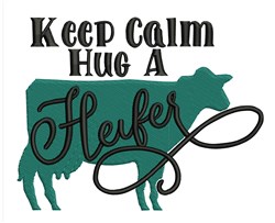 Hug A Heifer Embroidery Design | EmbroideryDesigns.com