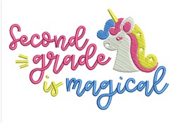 Magical Second Grade Embroidery Design | EmbroideryDesigns.com