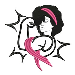 Woman Fighter Embroidery Design | EmbroideryDesigns.com