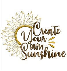 Create Sunshine Embroidery Design | EmbroideryDesigns.com