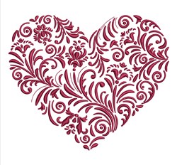 Baroque Heart Embroidery Design | EmbroideryDesigns.com