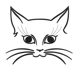 Cat Head Embroidery Design | EmbroideryDesigns.com